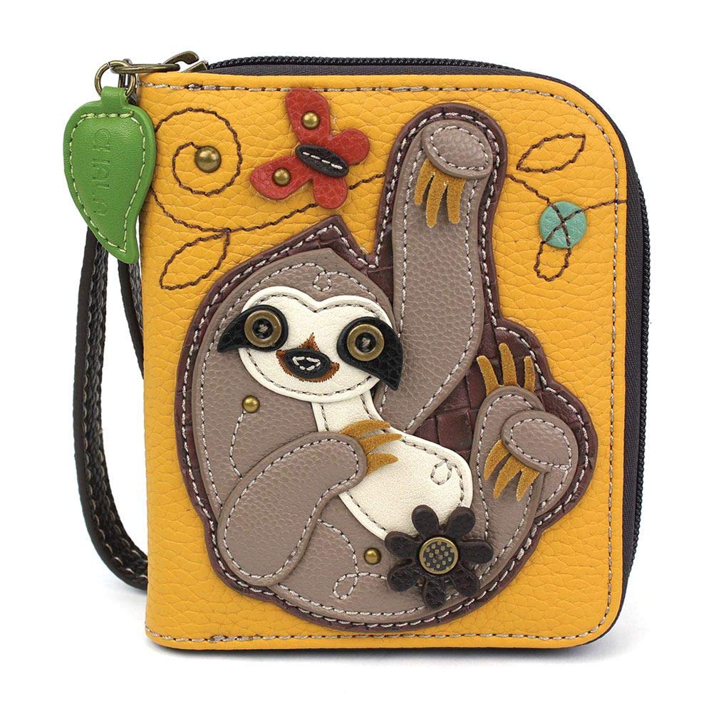 CHALA Work Tote with Zip Around Wallet - Sloth