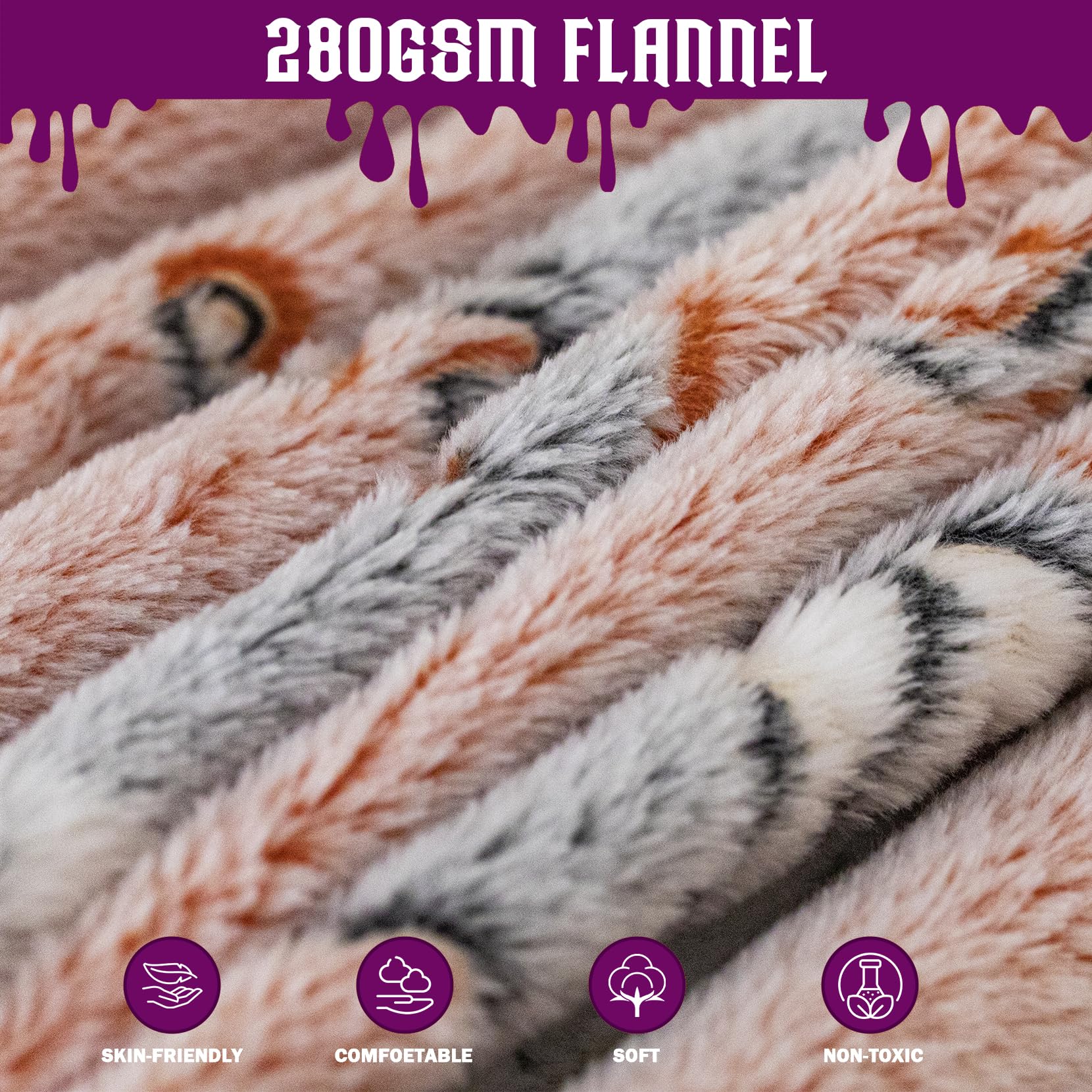 Halloween Blanket 50 x 60'' Pumpkin Plush Blanket- Soft Fleece Halloween Throw Blanket,Glow in The Dark Blanket for Kids & Home Decor (Orange)