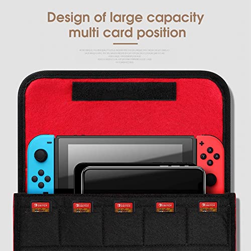 Cute Stickers for Girl Carrying Case Storage Holder Bag Printed Handbag for Switch Console Game and Slots Cards Accessories