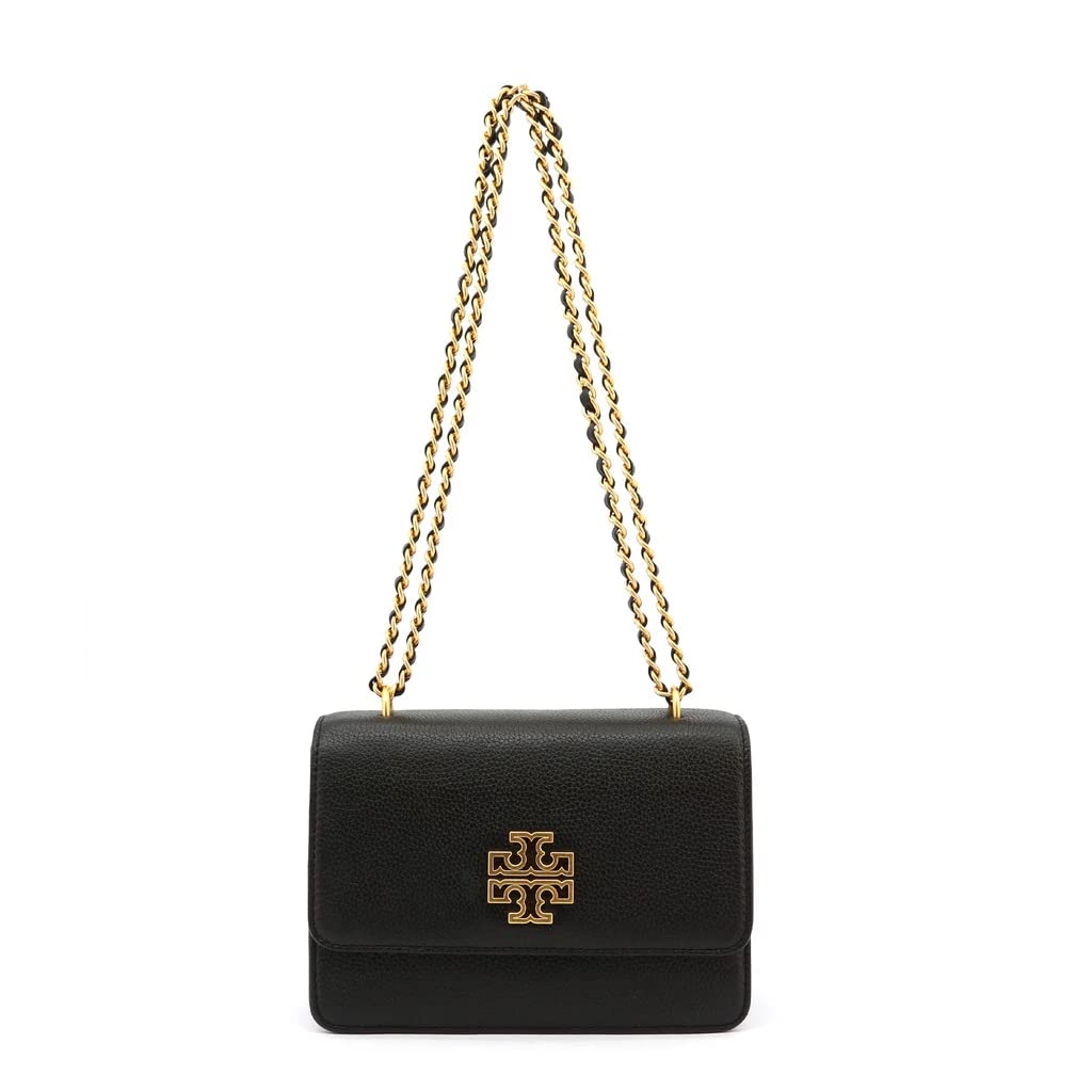 Tory Burch 73505 Black/Gold Hardware Britten Women's Small Adjustable Shoulder Bag