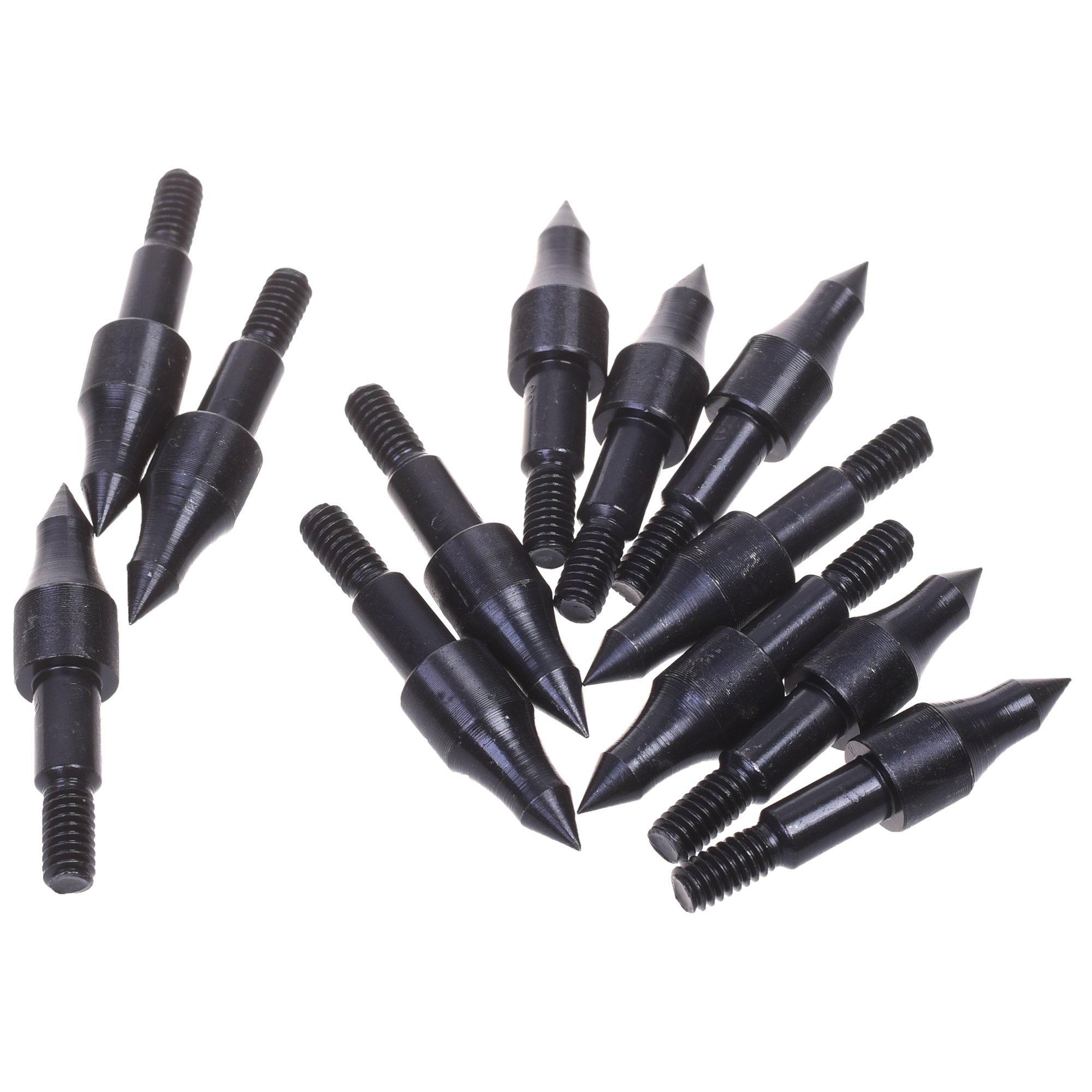 Cosmos 12 Pcs Screw-in Archery Bullet Points Arrow Tips Archery Target Practice Hunting Arrow Points for Recurve, Compound Bow, Crossbow, 100 Grain Each