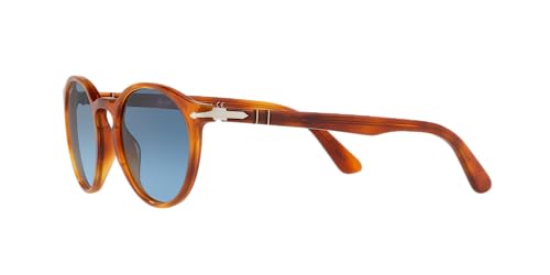 Persol PO3171S Round Sunglasses, Terra Di Siena/Azure Gradient Blue, 49 mm
