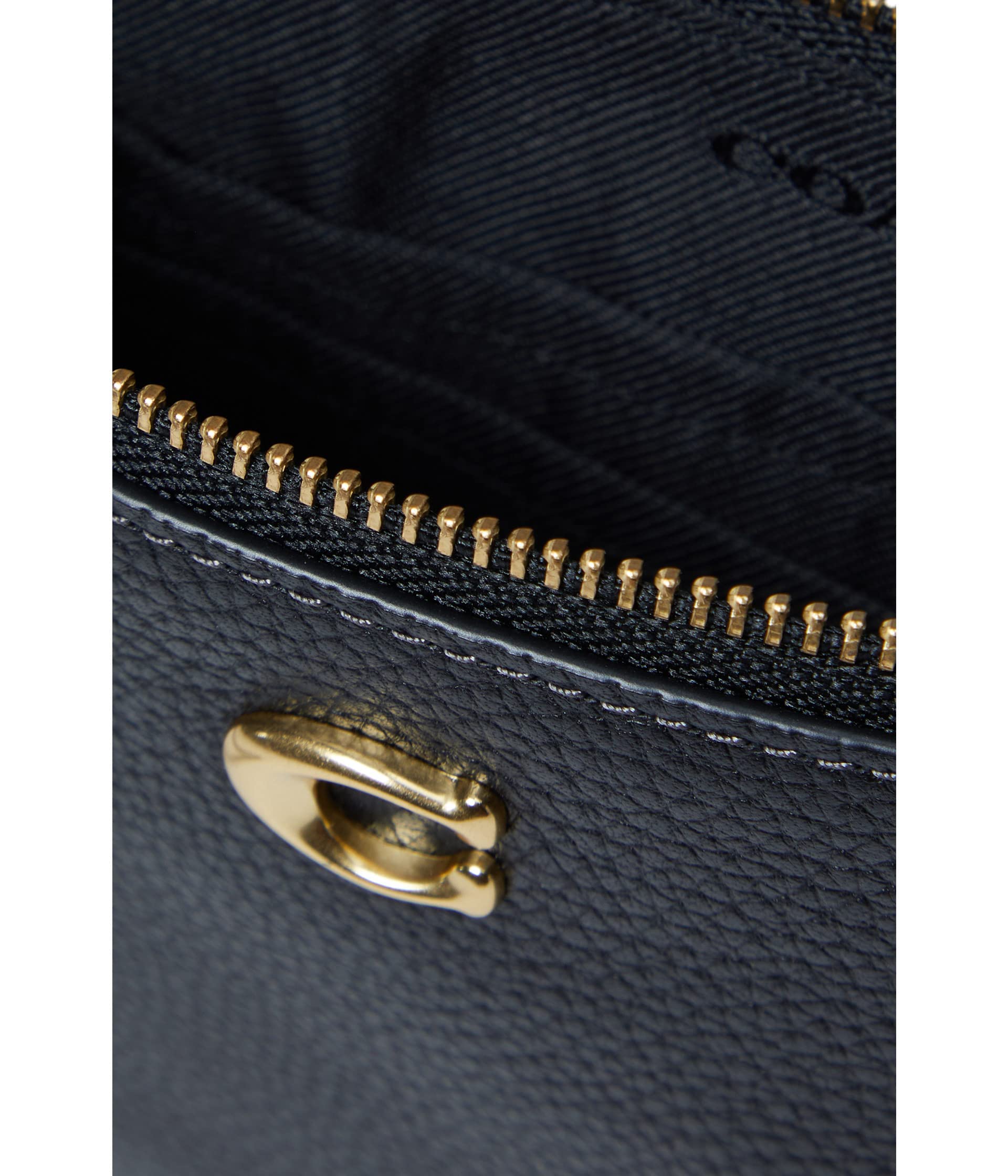 Coach Polished Pebble Leather Small Wristlet, Amazon Green