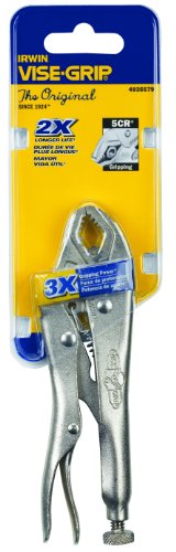 IRWIN Tools VISE-GRIP Locking Pliers, Original, Curved Jaw, 5-inch (4935579),Silver Metallic