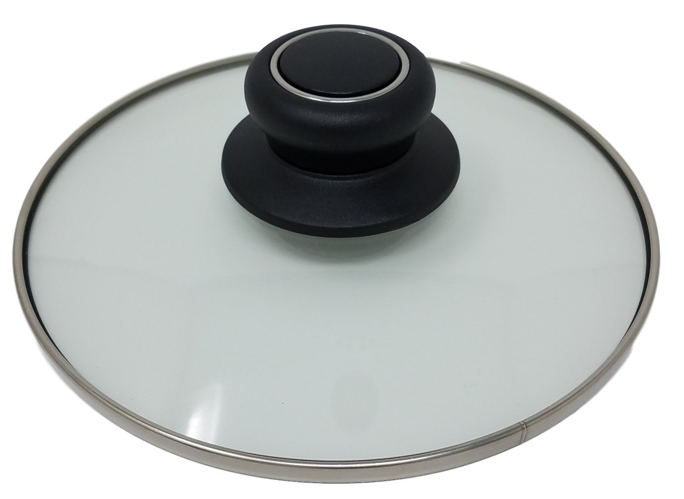Melzon Cookware Universal Replacement Lid Knob β Heat Resistant, Bakelite Kitchen Pot Lid Handle, Black w/Silver Lining (1)
