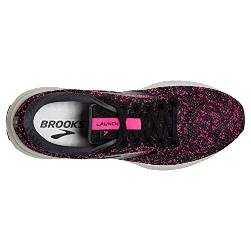 Brooks Womens Launch 7 Running Shoe - Black/Ebony/Beetroot - B - 5.5