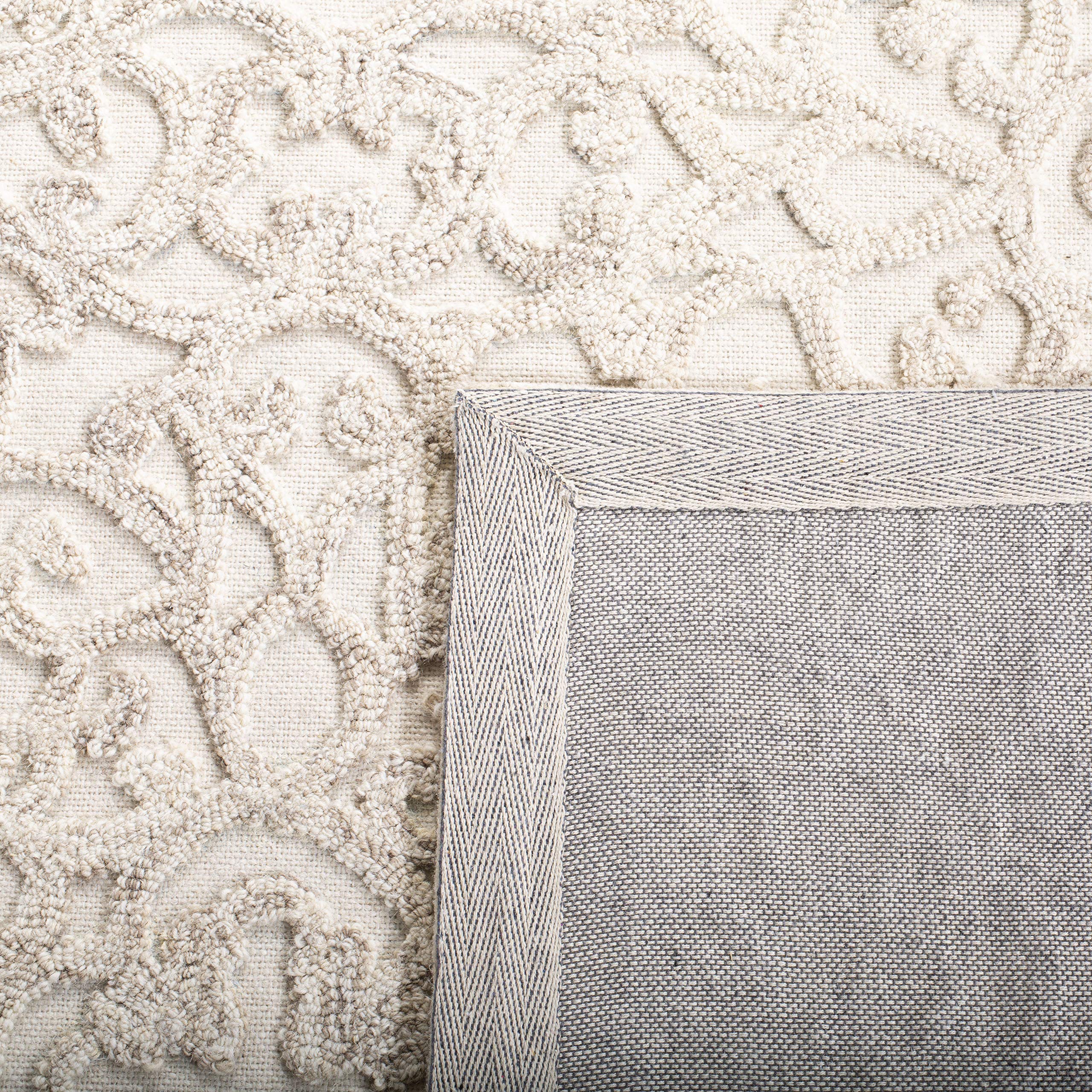 SAFAVIEH Trace Collection Accent Rug - 2' x 3', Camel & Ivory, Handmade Wool, Ideal for High Traffic Areas in Entryway, Living Room, Bedroom (TRC103E)