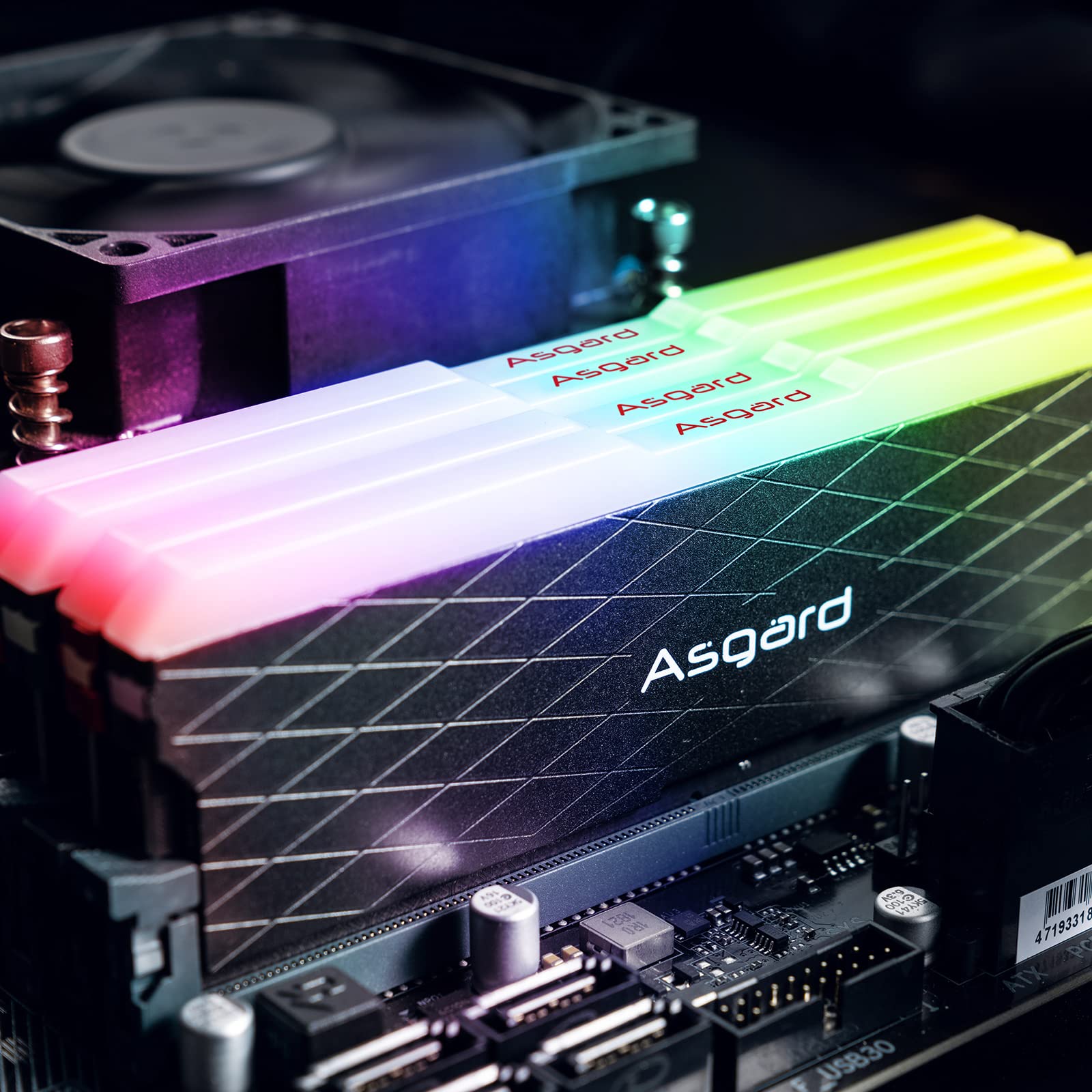 DDR4 Ram,Asgard Valkyrie Series 32GB (2 x 16GB) 288-Pin DRAM DDR4 3200 CL-18-22-22-42 1.35V Dual Channel Desktop Memory Model - White