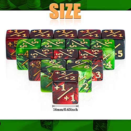 Sumind 48 Pieces MTG Dice Counters Token Dice Compatible with Magic The Gathering Dice Glitter D6 Dice Cube Loyalty Counter Dice Compatible with MTG, CCG, Card Gaming Accessory (Delicate Style)