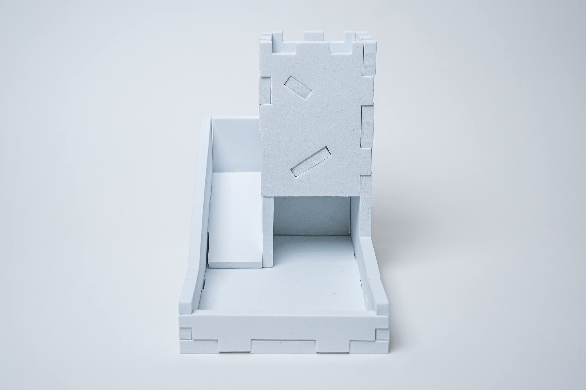 Dice Tower - DND Dice Tray, Board Game Dice Tower - Dice Rolling Tray, Large Tower - Perfect for RPG and Tabletop Gaming White/Black (Black)