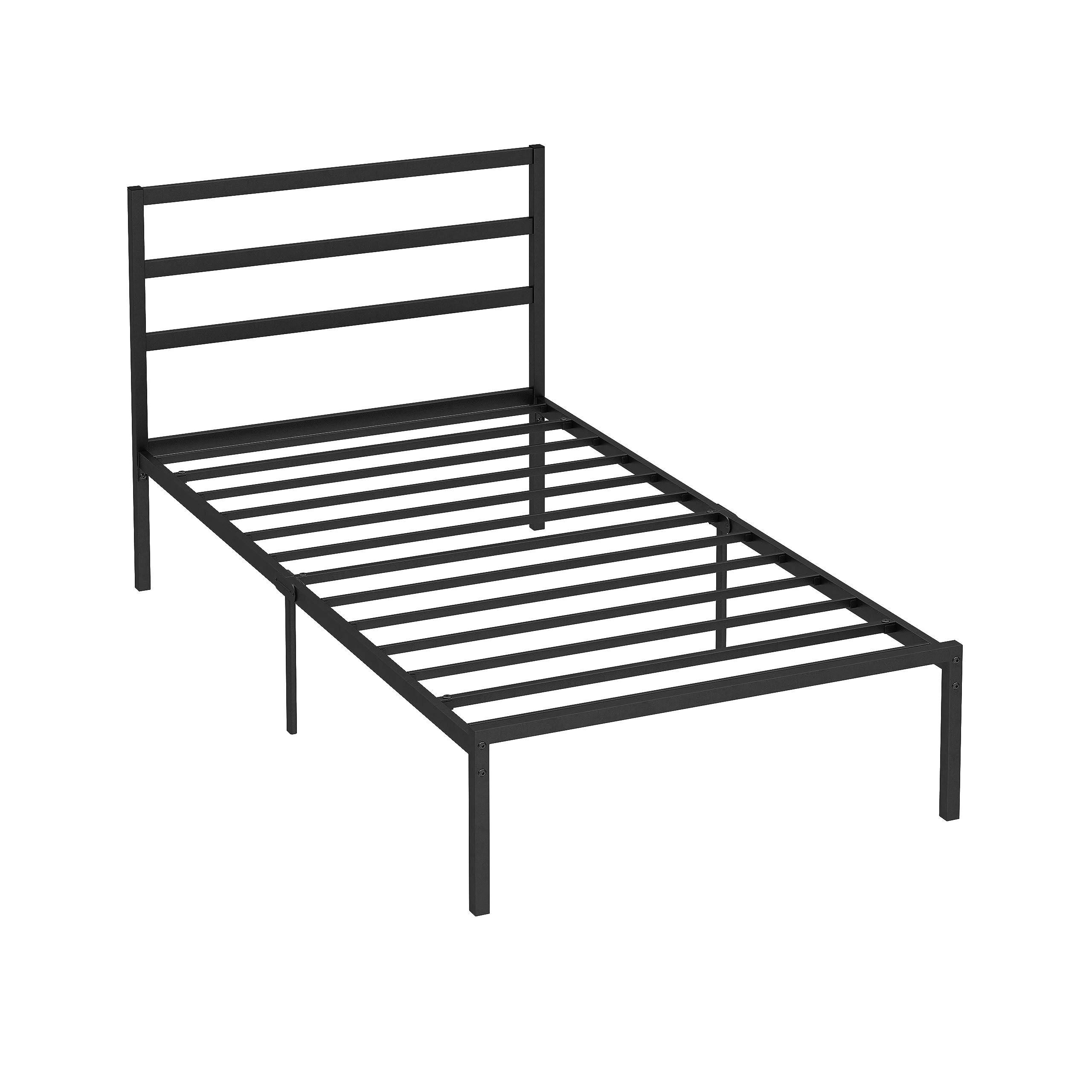 Closadin Full Size Platform Bed Frame with Headboard,Sturdy Heavy Duty Metal Slats Support for Mattress,No Box Spring Needed,Easy to Assemble,Black