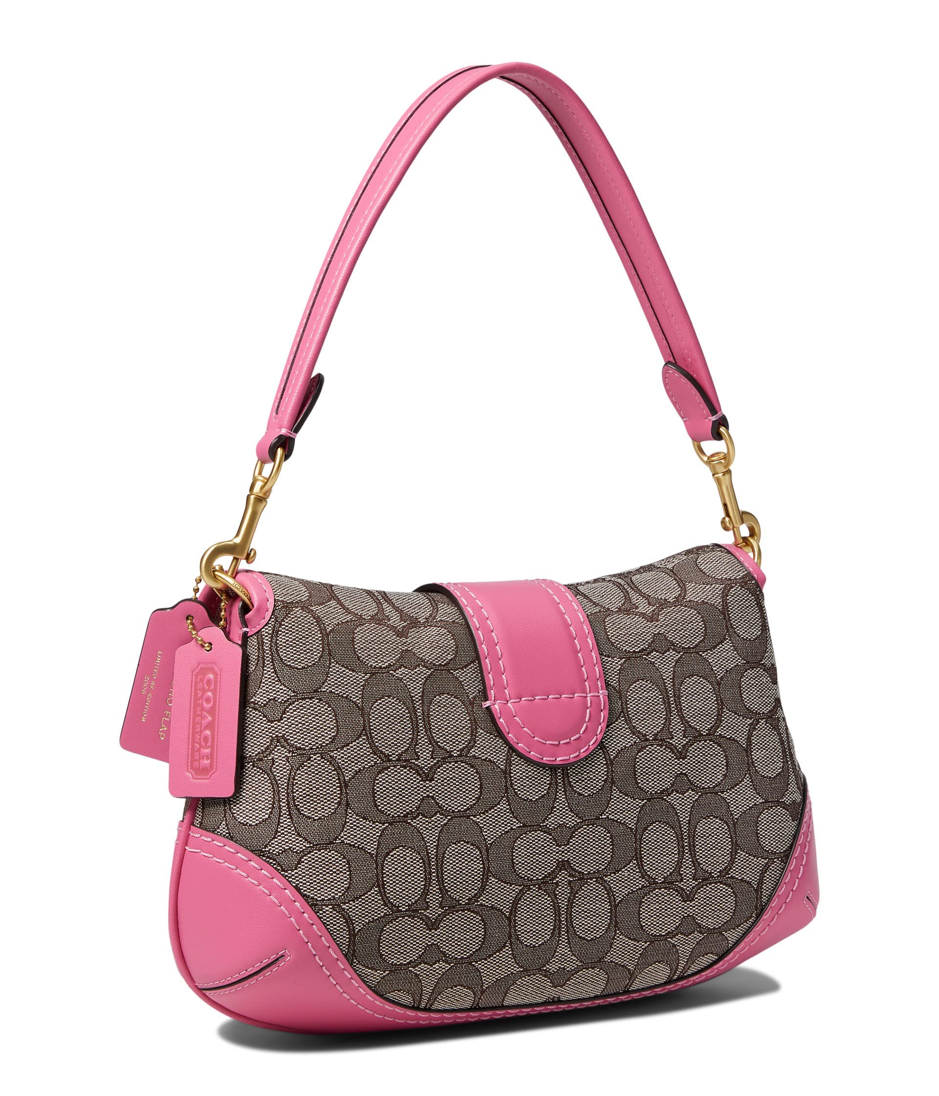 COACH Signature Jacquard Soho Bag- Purse for Women - Textile Construction - Detachable Carry Handle Petunia One Size One Size