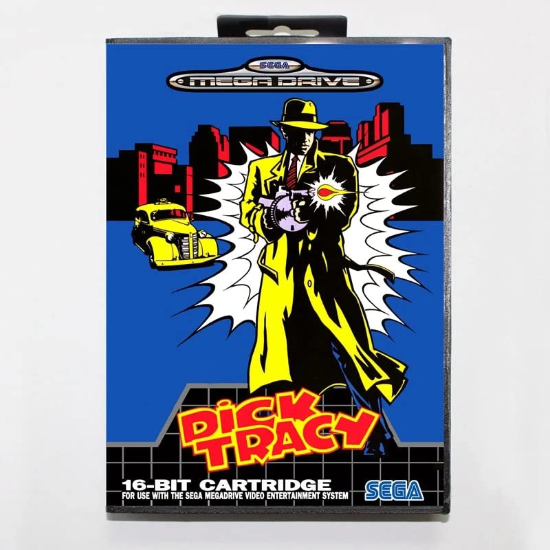 Dick Tracy 16 Bit MD Game Card For Sega Mega Drive For Genesis,With Retail Box ( US EU SHELL )