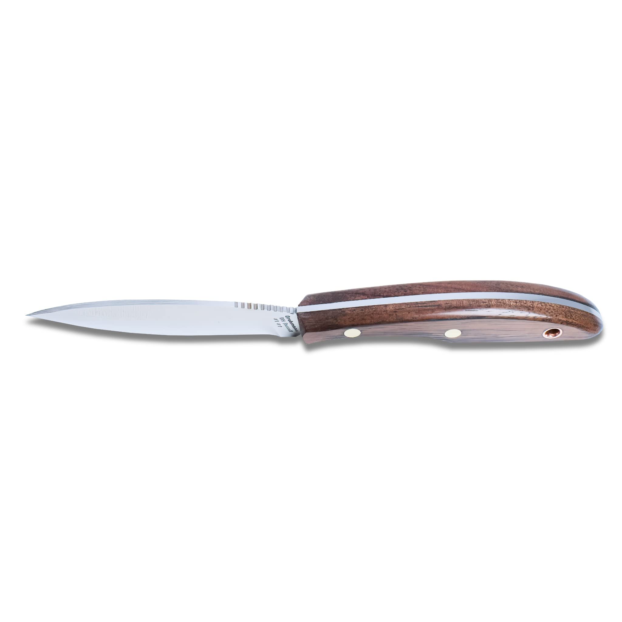 Grohmann D.H. Russell Original Canadian Belt Knife #R1C - Handmade Carbon Steel Hunting Knife with Premium Leather Sheath - Made in Canada