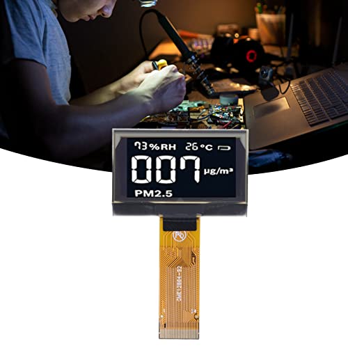 Digital LCD Board, Flexible 24 Pin LCD Display Screen for DIY(MRC128-1 White)