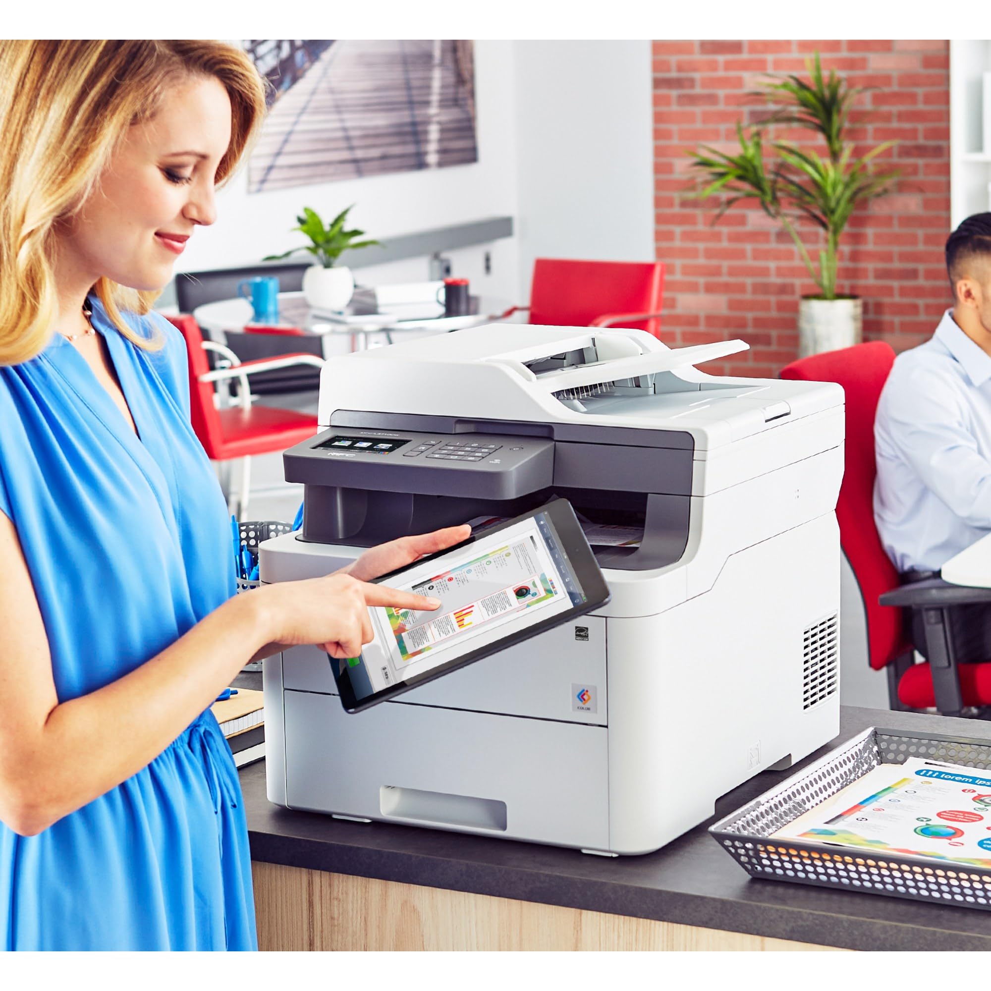 Brother MFC-L3710CW Compact Digital Color All-in-One Printer Providing Laser Printer Quality Results with Wireless (Renewed Premium)