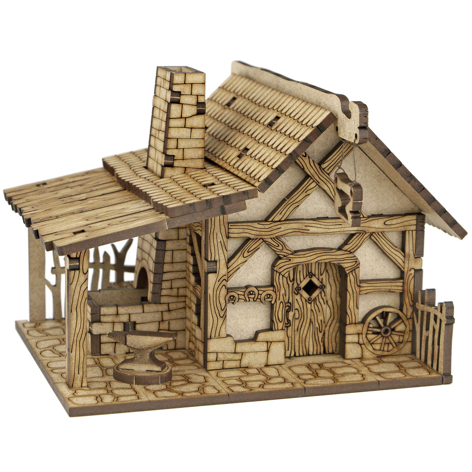 TowerRex Village DND Terrain 28mm Terrain DD Table Fantasy Miniature Warhammer Pathfinder Table D&D