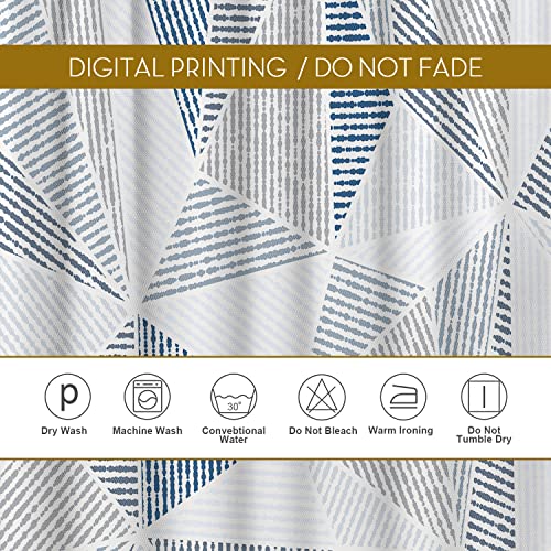 YEZEX Shower Curtain Set with 12 Hooks - Waterproof Polyester Fabric Shower Curtains for Modern Home Bathroom Decorations, Machine Washable, 72"x78"