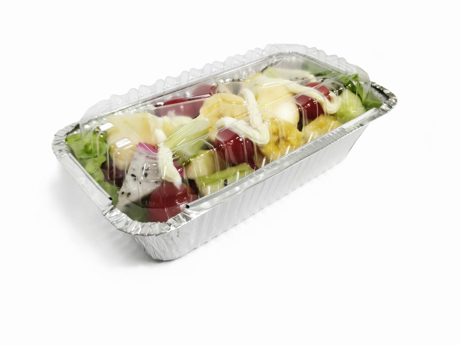 Disposable Loaf Pan with Lid for Baking - 1.5 Lb Disposable Bread Pans - Meatloaf Pans – 50 Pans and 50 Clear Lids - Perfect for Baking Cakes, Bread, Meatloaf…