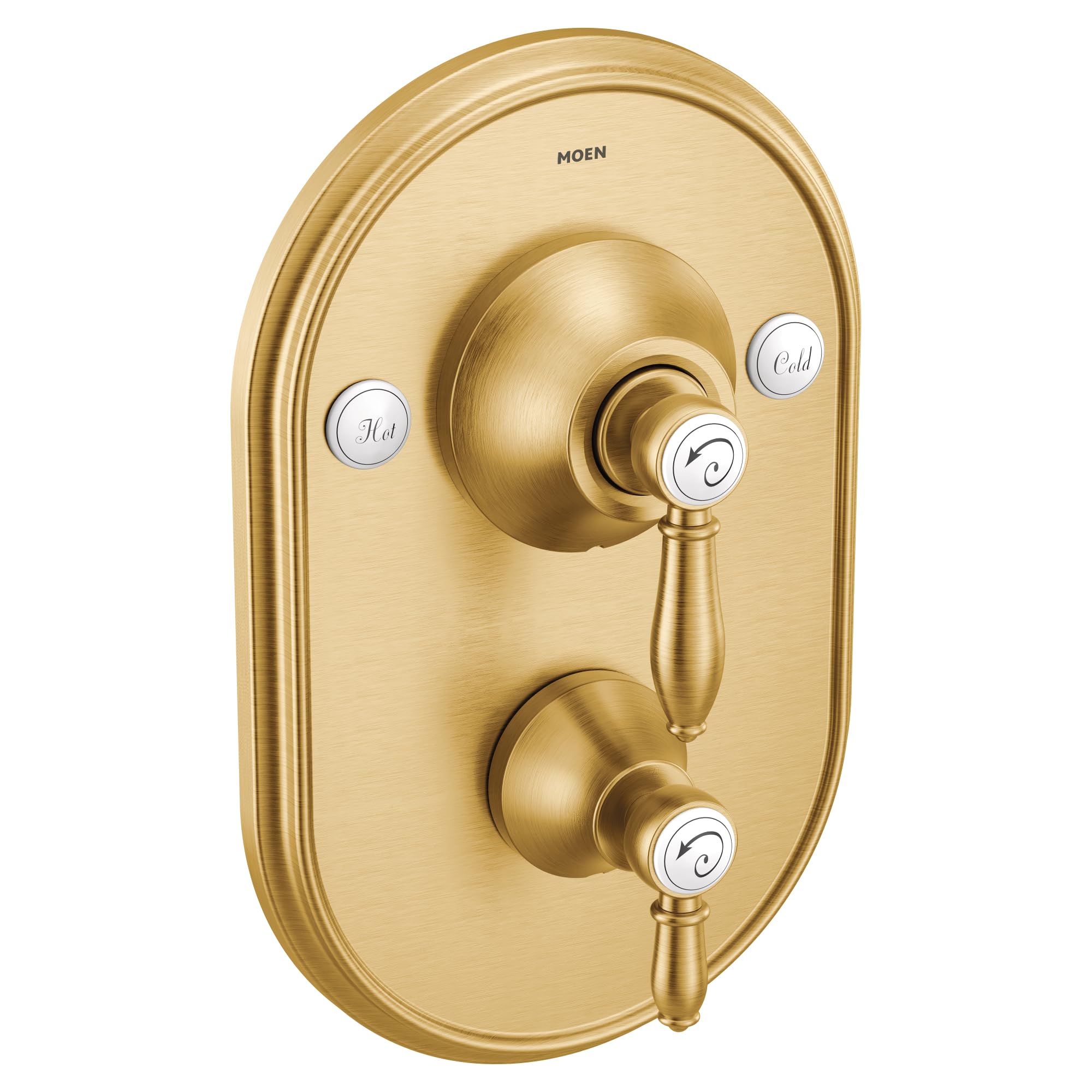 Moen TS32100BG Weymouth Posi-Temp with Built-in 3-Function Transfer Valve Trim Kit, Valve Required, Brushed Gold