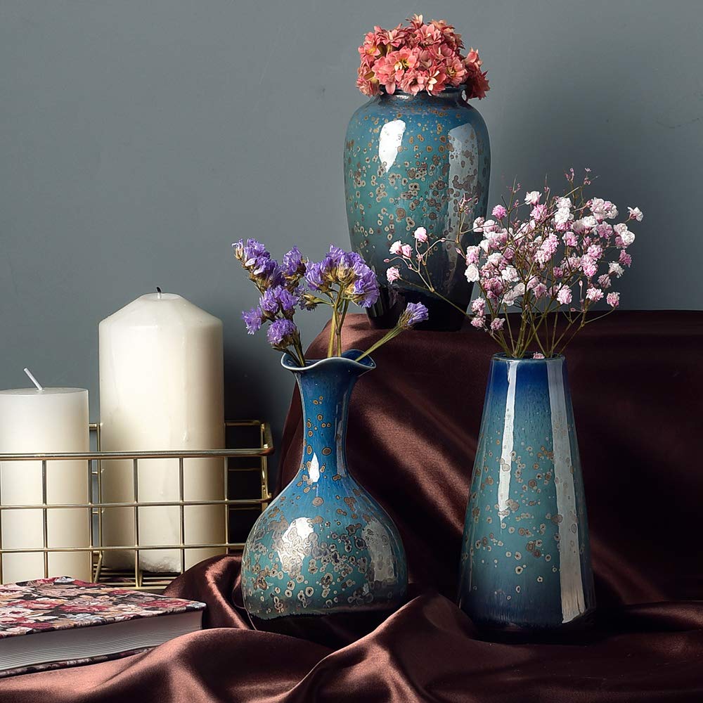 Ceramic Flower Vases Set Modern Ceramic Vases for Home Decor Ceramic Vases for Flowers for Mother's Day(3pcs)