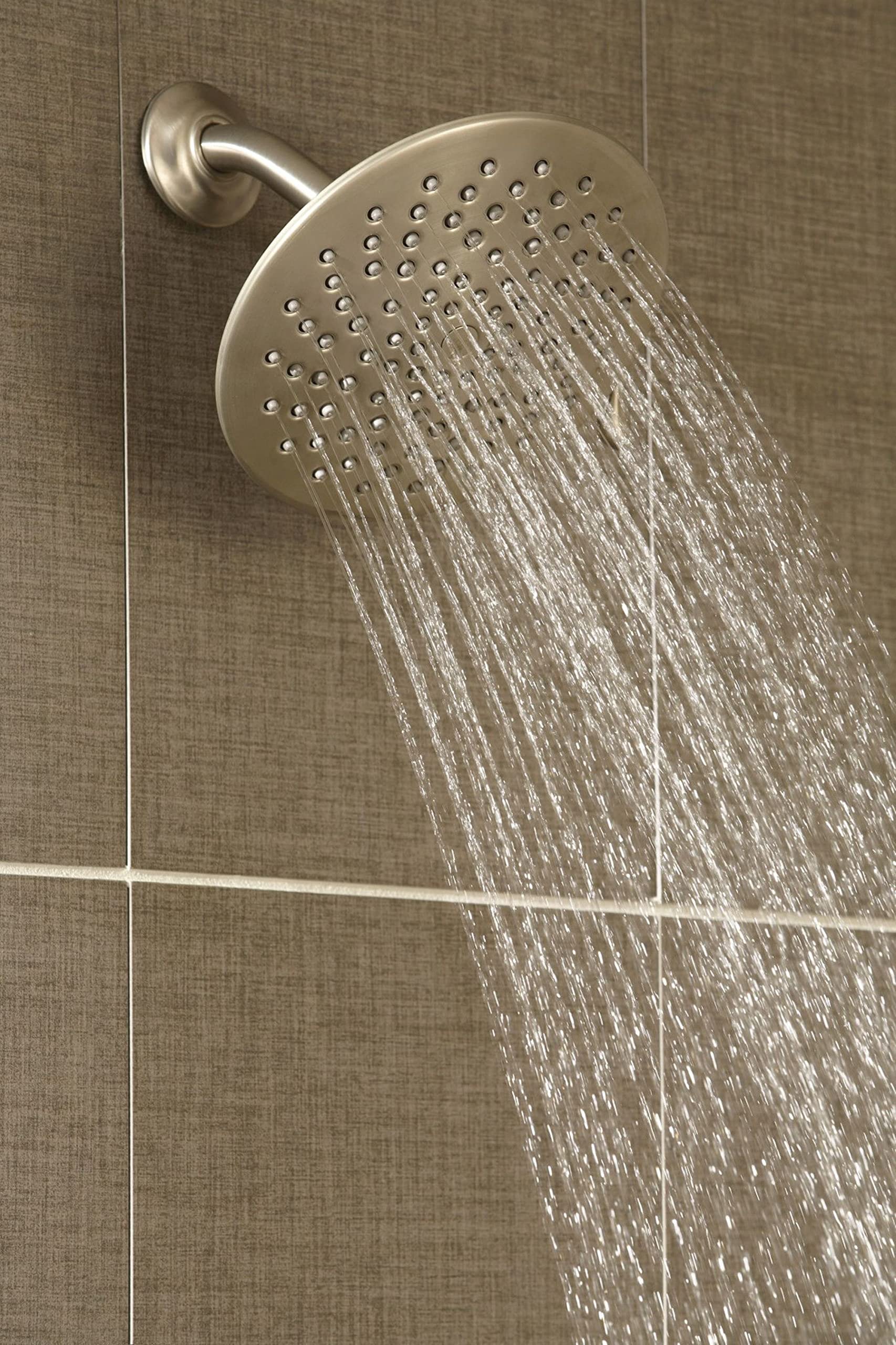Moen Velocity Brushed Nickel Two-Function Rainshower 8-Inch Shower Head with Immersion Technology for a High-Pressure Rinse, S6320BN