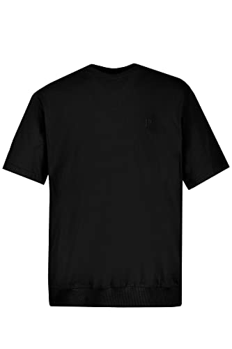 JP 1880 Menswear Big & Tall Plus Size L-8XL Stretch Hem Cotton Tee Black XXX-Large 712616130