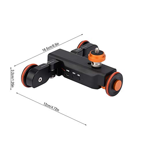 Camera Slider Dolly, Portable Versatile Motorized Camera Car Dolly for DSLR Camera Action Camera Cellphone, Professional Video Stabilizers Camera Cine Dollies
