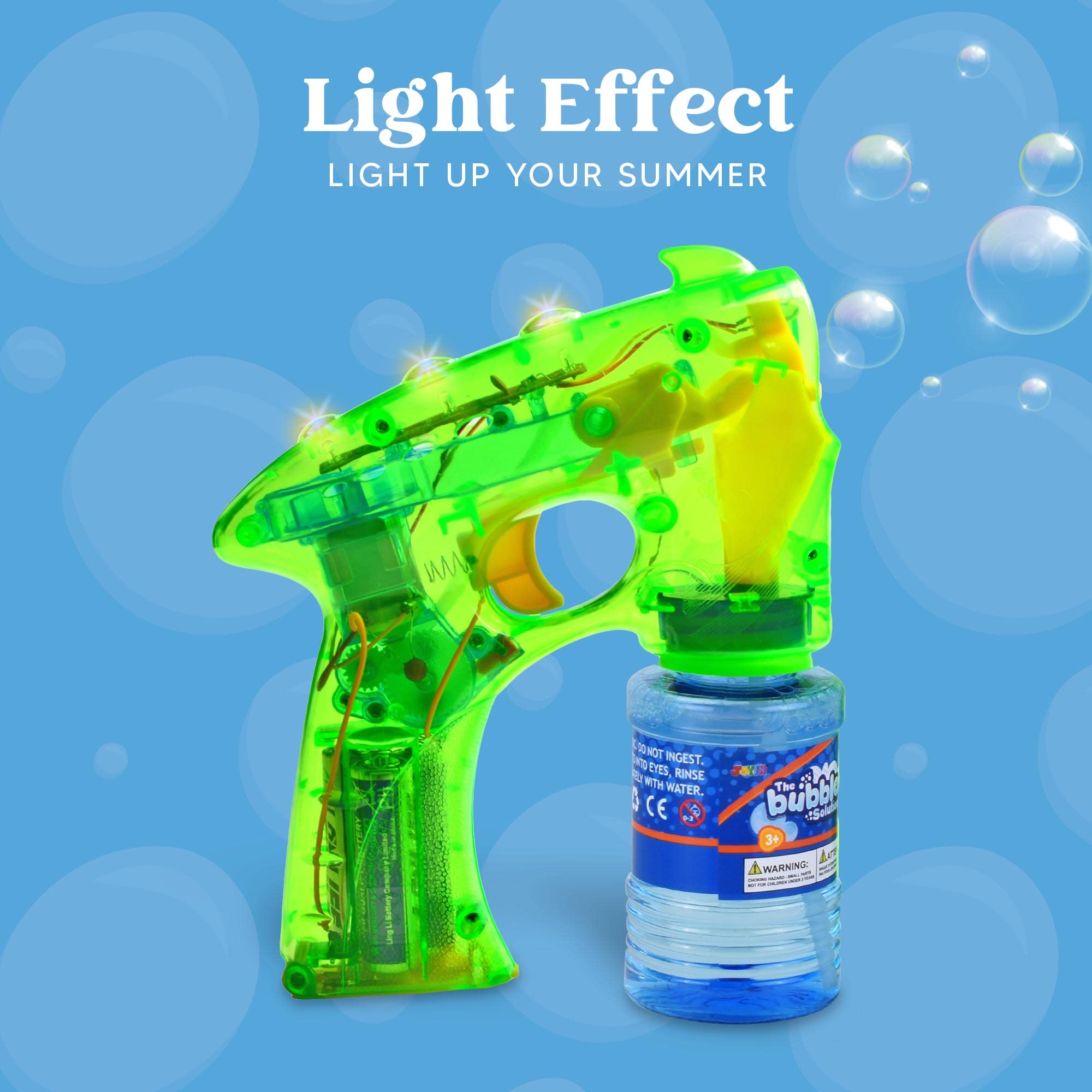 JOYIN 3 Bubble Guns Kit with Bubble Solutions for Kids, Bubble Blaster for Summer Toy, Party Favors, Birthday, Outdoor & Indoor Activity, Birthday Gift