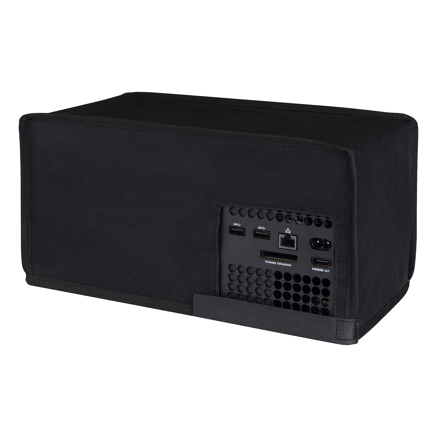 PlayVital Black Nylon Horizontal Dust Cover for Xbox Series X Console, Soft Neat Lining Dust Guard, Anti Scratch Waterproof Cover Sleeve for Xbox Series X Console