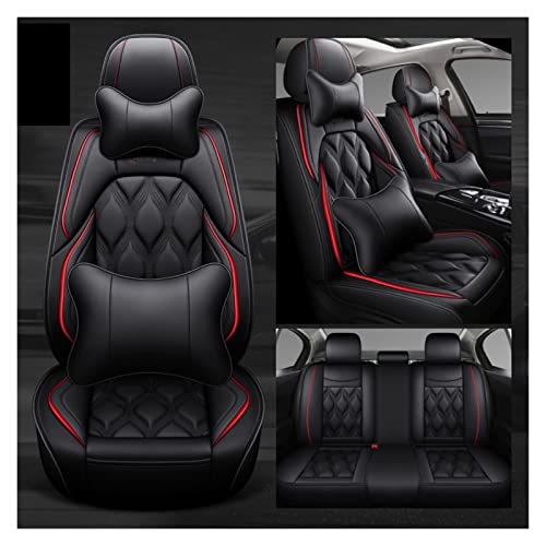 EBEBE Leather Car Seat Covers Compatible with DS All Models DS DS3 DS4 DS6 DS4S DS5 Auto Styling Car Accessories Auto Cushion (Color : Black Luxury)