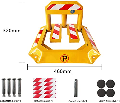 HEIMP Parking Post, Parking Barrier, for Parking Lot Car Ground Lock, Parking Space Lock, Parking Space Lock, Parking Pile Parking Space Lock Parking