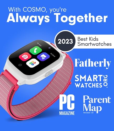 JrTrack 2 SE Smart Watch for Kids by Cosmo | 4G Phone Calling & Text Messaging | SIM Card & Flexible Data Plans | GPS Tracker Watch for Kids | Childrenās Smartphone Alternative (Pink)