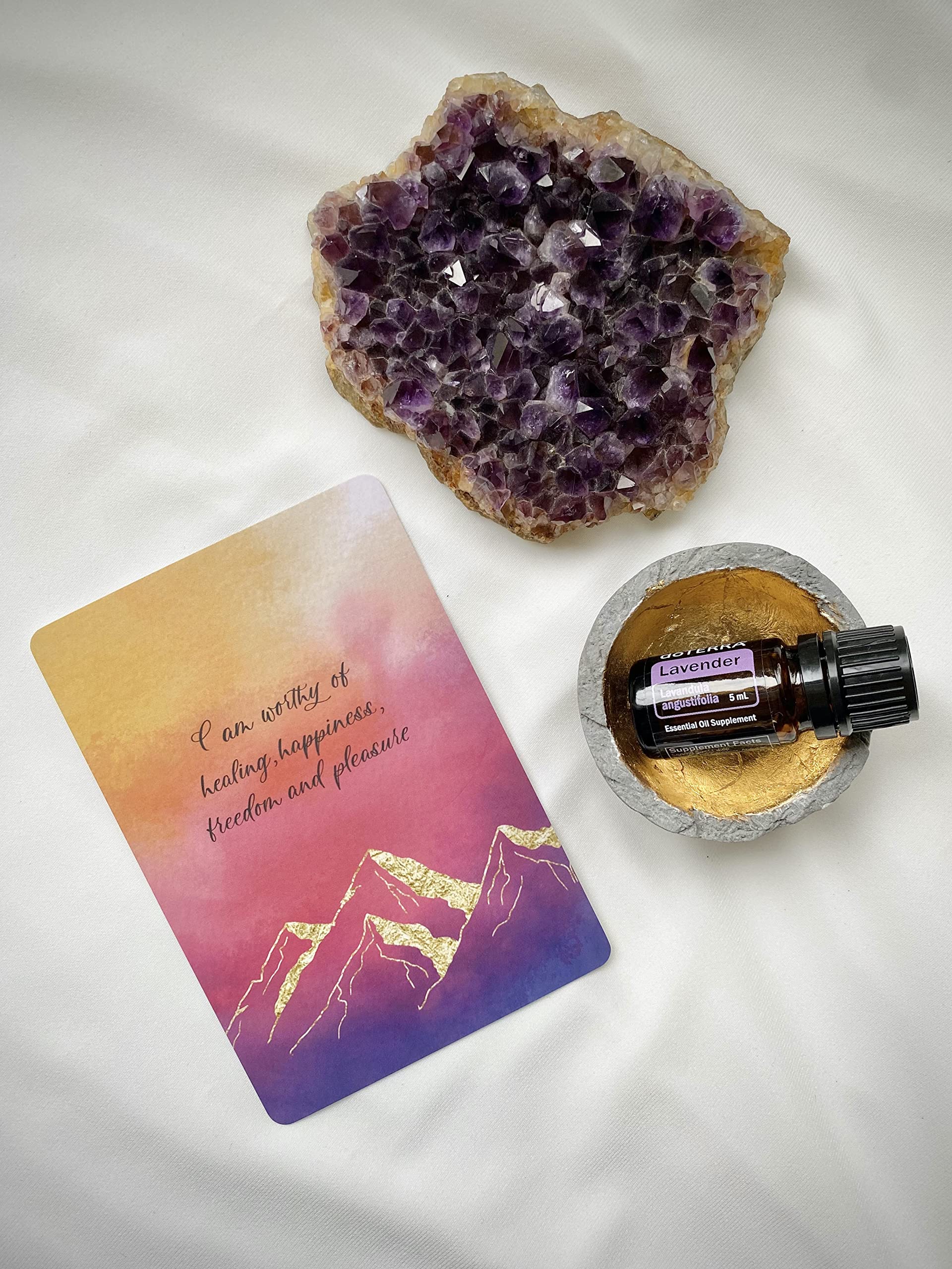 Erin Merrihew Mantra Card Deck | Daily Positive Affirmation & Motivational Cards | 52 Healing Messages for Self-Love & Empowerment
