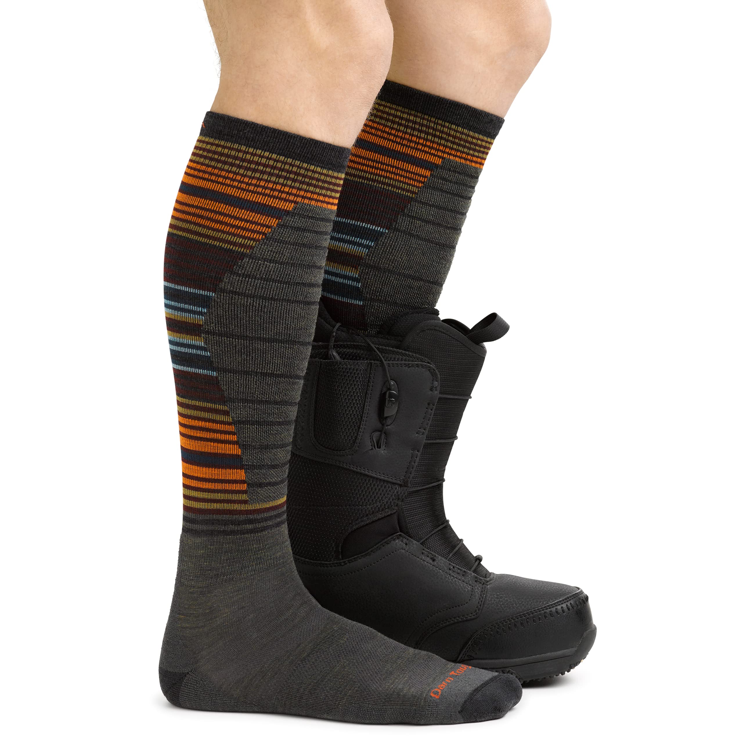 Darn Tough 8016-C-3013-05 Backwoods OTC Lightweight with Cushion w/Padded Shin Charcoal Large