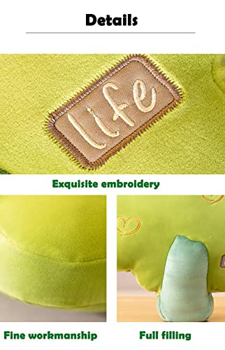 YONLIT Cuddly Tree Stuffed Plant Big Soft Plush Succulent Toy Huggable Throw Pillow Cushion with Luxuriant Branches and Leaves Gifts for Kids Nursery Room Décor 16 Inches (Green)