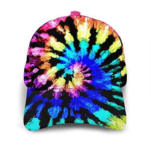BWBFVPW Neon Tie Dye Print Baseball Cap Adjustable Twill Sports Dad Hat for Men Women