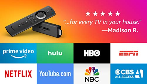 Certified Refurbished Fire TV Stick streaming media player with Alexa built in, includes Alexa Voice Remote, HD, easy set-up, released 2019