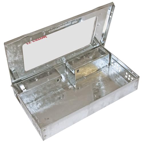JT Eaton 420CL Repeater Low Profile Multiple Catch Live Mouse Trap with Clear Inspection Window, No Bait Pest Control (Pack of 12)