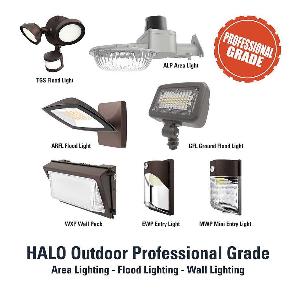 HALO ALP 250-Watt Equivalent Integrated LED Grey Premium Area Light Field Selectable CCT 3000K/4000K/5000K