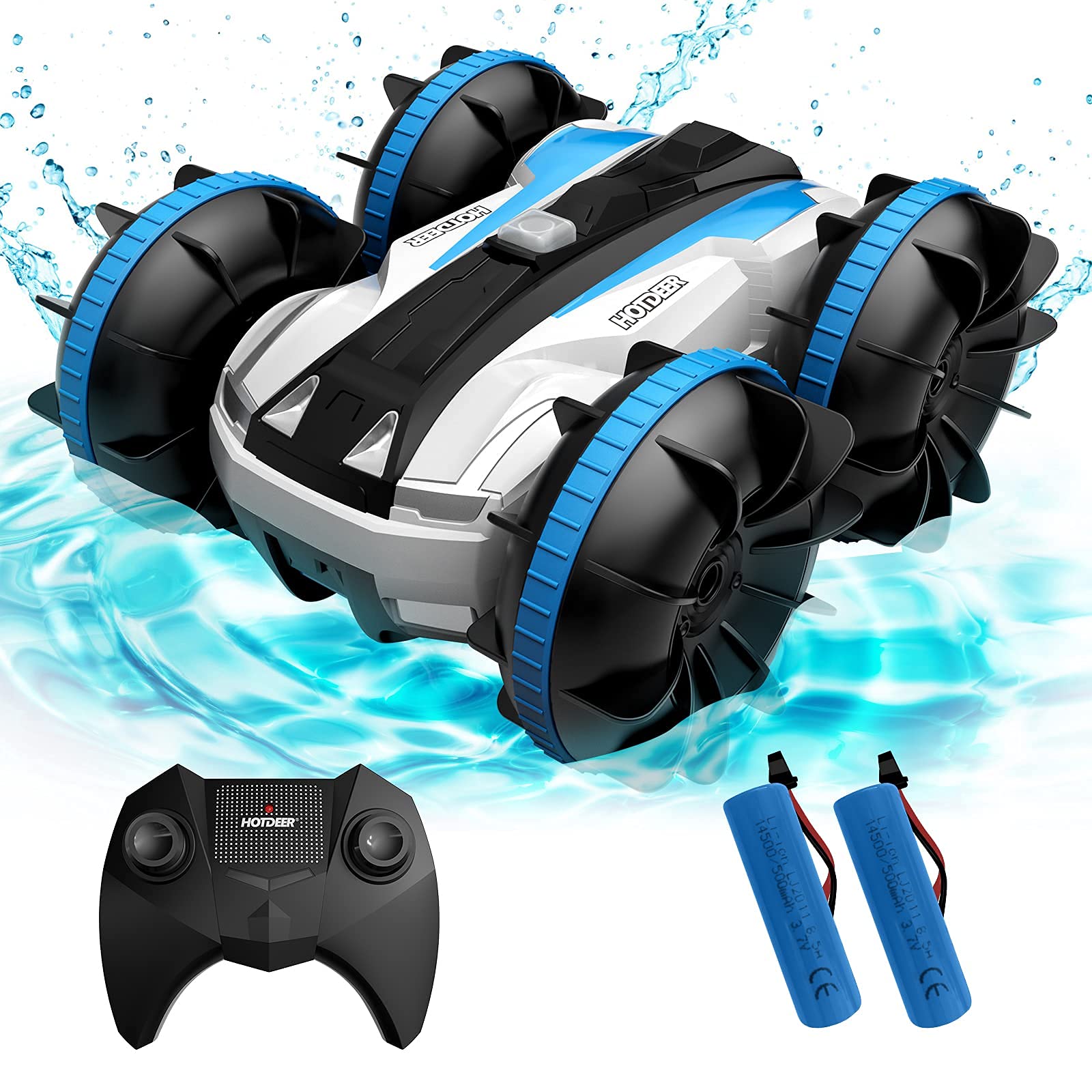 Tecnock Amphibious Remote Control Car for Kids,Toys for 5-12 Year Old Boys,2.4Ghz Waterproof RC Stunt Car RC Boat, 4WD Off Road Birthday Gift Water Beach Pool Toys