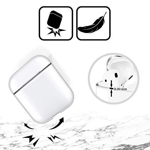 Head Case Designs Officially Licensed Cobra Kai Logo Iconic Clear Hard Crystal Cover Compatible with Apple AirPods 1 1st Gen / 2 2nd Gen Charging Case