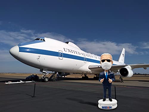 Political Satire Biden Bobblehead - Joe Biden Merchandise 2020 with Face Cover & Aviators - Funny Custom Bobblehead Joe Biden Gifts for Liberals, Democrats - Handmade Biden Decorations - 7.5" Tall