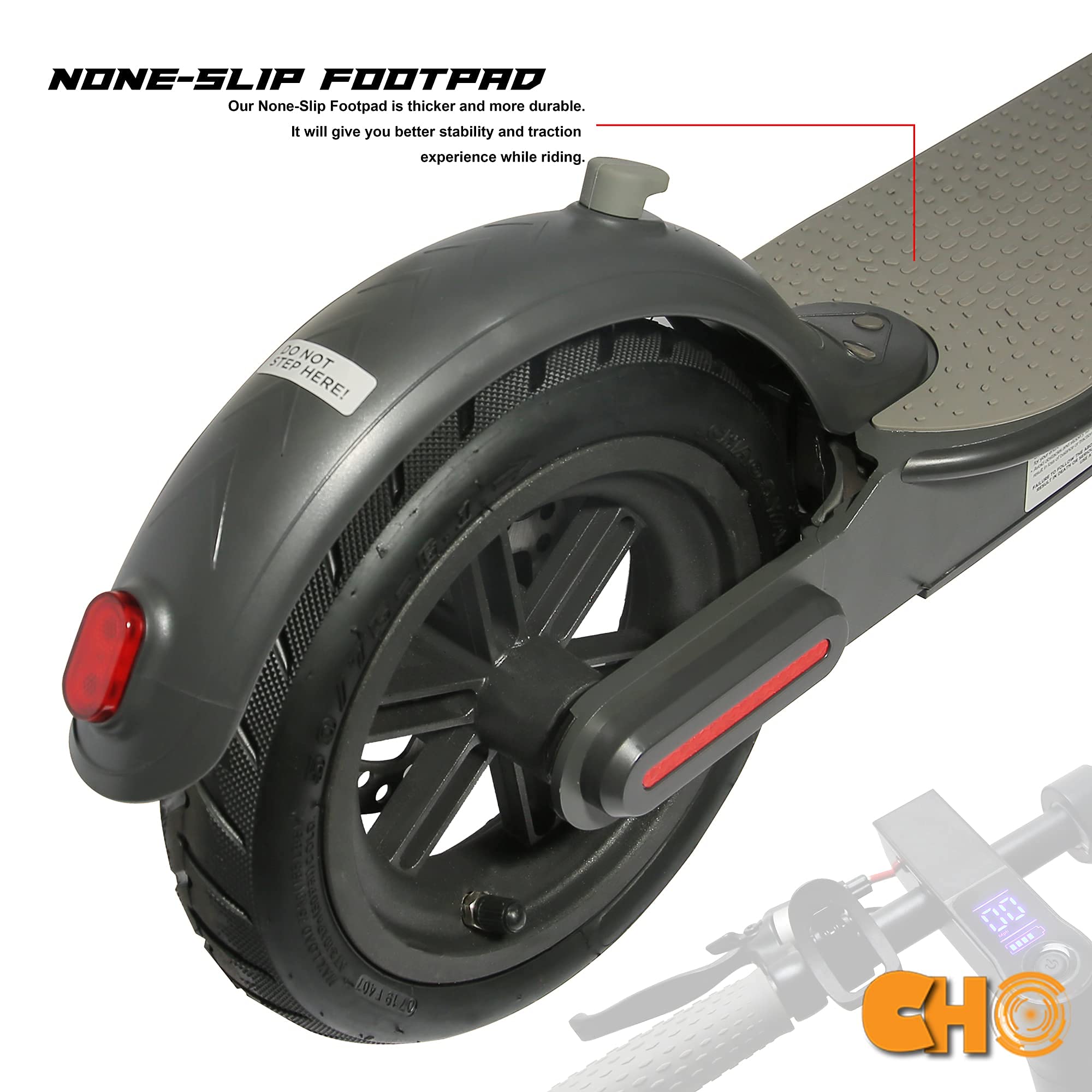 cho Electric Scooter for Adults Electric Long Range Portable Lightweight Foldable Folding Kick Scooter Commuter Electric Skateboard for Adults LED Light Safety Certified (Midnight)