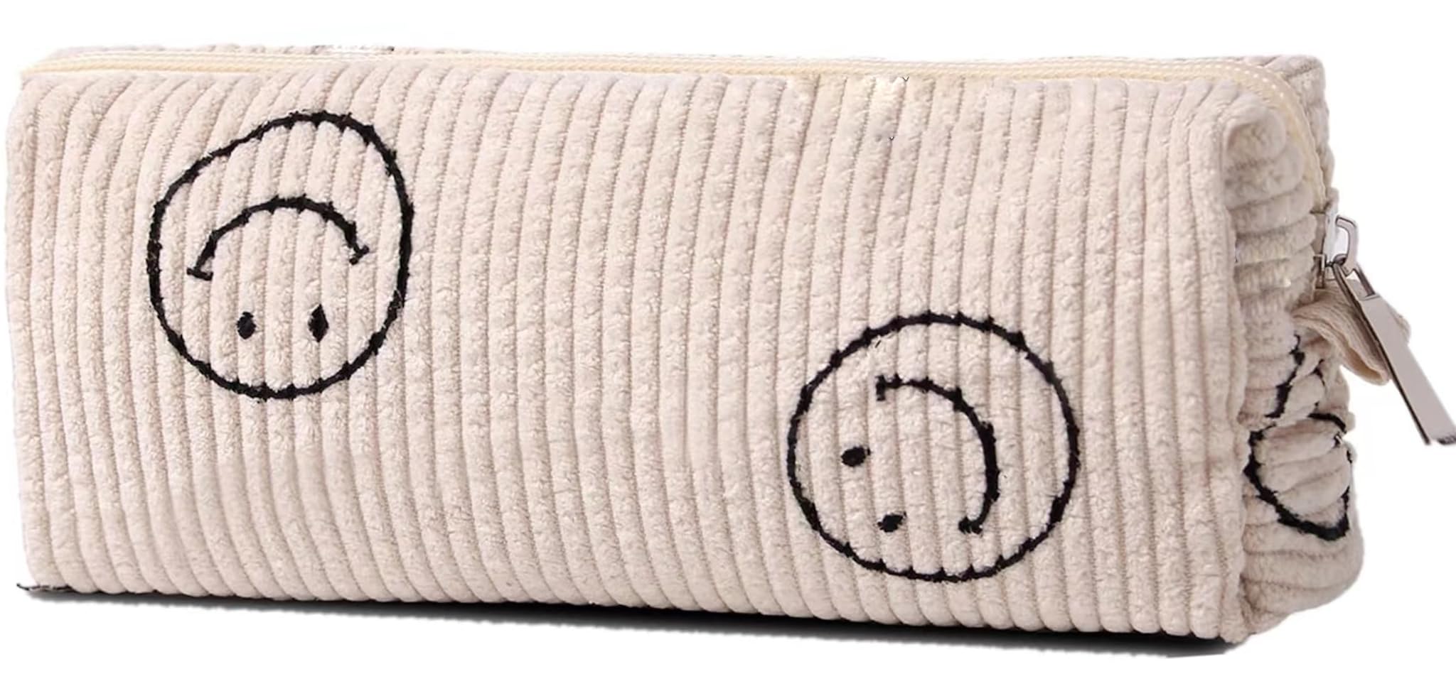 Kawaii Cute Corduroy Pencil Case, Beige Color Pencil Pouch, Pencil Case Small, Pencil Pouch Aesthetic, Corduroy Pencil Pouch, Pencil Case Aesthetic, Pencil Bag, Pencil Pouch for Girls, Makeup Pouch
