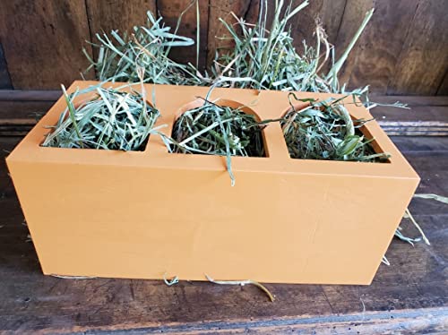 Piggies Choice Hay Feeder Natural Pine Wood Arch Guinea Pig Hay Rack with Option to Attach to Cage (Mango with Bottom)