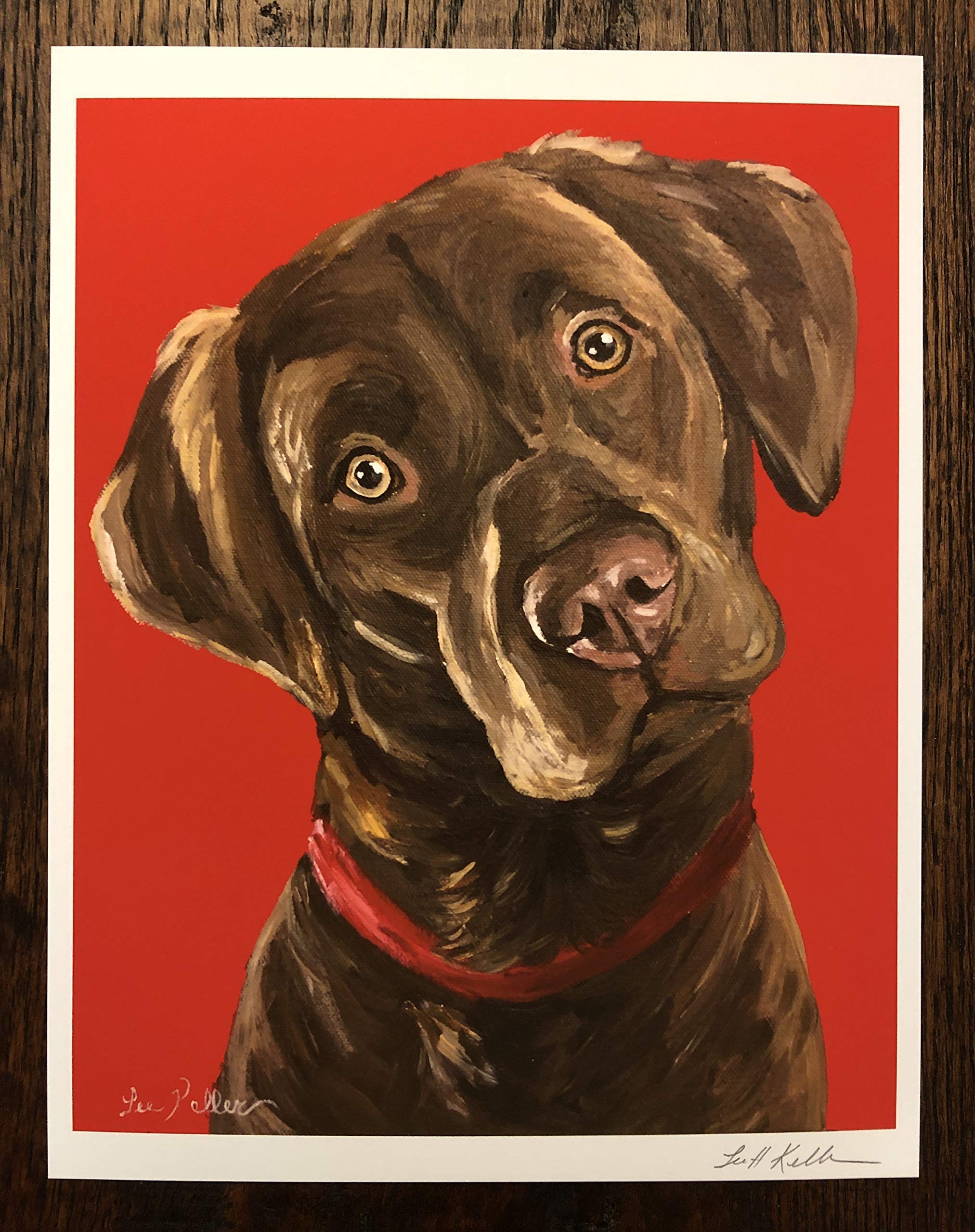 Chocolate Lab Art Print - Chocolate Labrador Decor - Gifts for Chocolate Lab Lovers - Cute Labrador Print - Chocolate Lab Home Decor