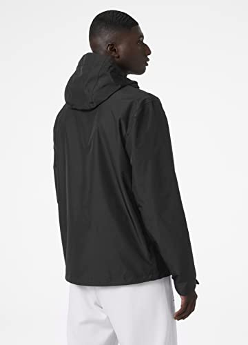 Helly Hansen Men's Seven J Waterproof Windproof Breathable Rain Jacket, 992 Black, Medium