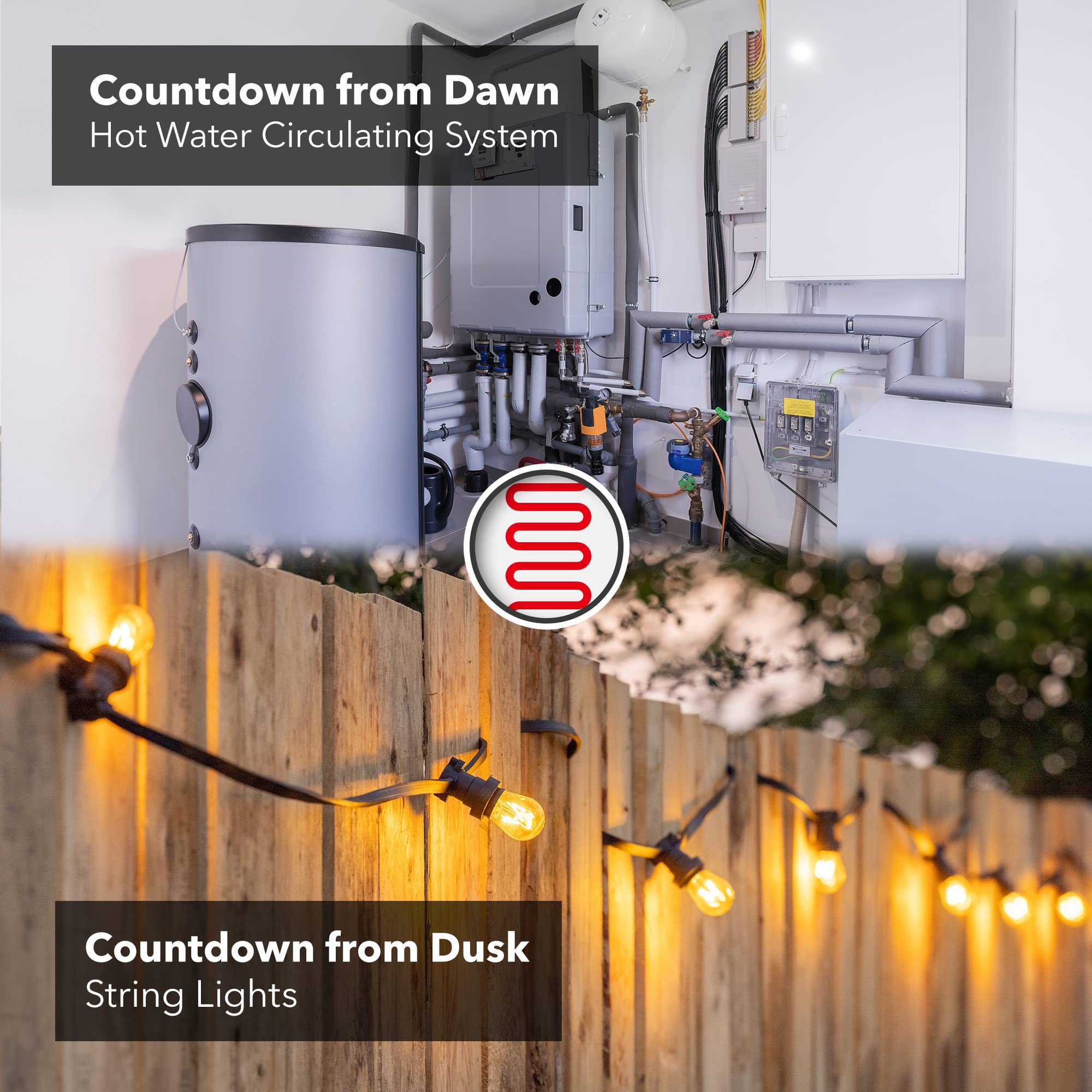 BN-LINK Short Period Repeat Cycle Intermittent Timer, Interval Timer - Day, Night, or 24 Hour Operation, Photocell Light Sensor Dusk to Dawn for Hydroponics Aquaponics Aeroponics