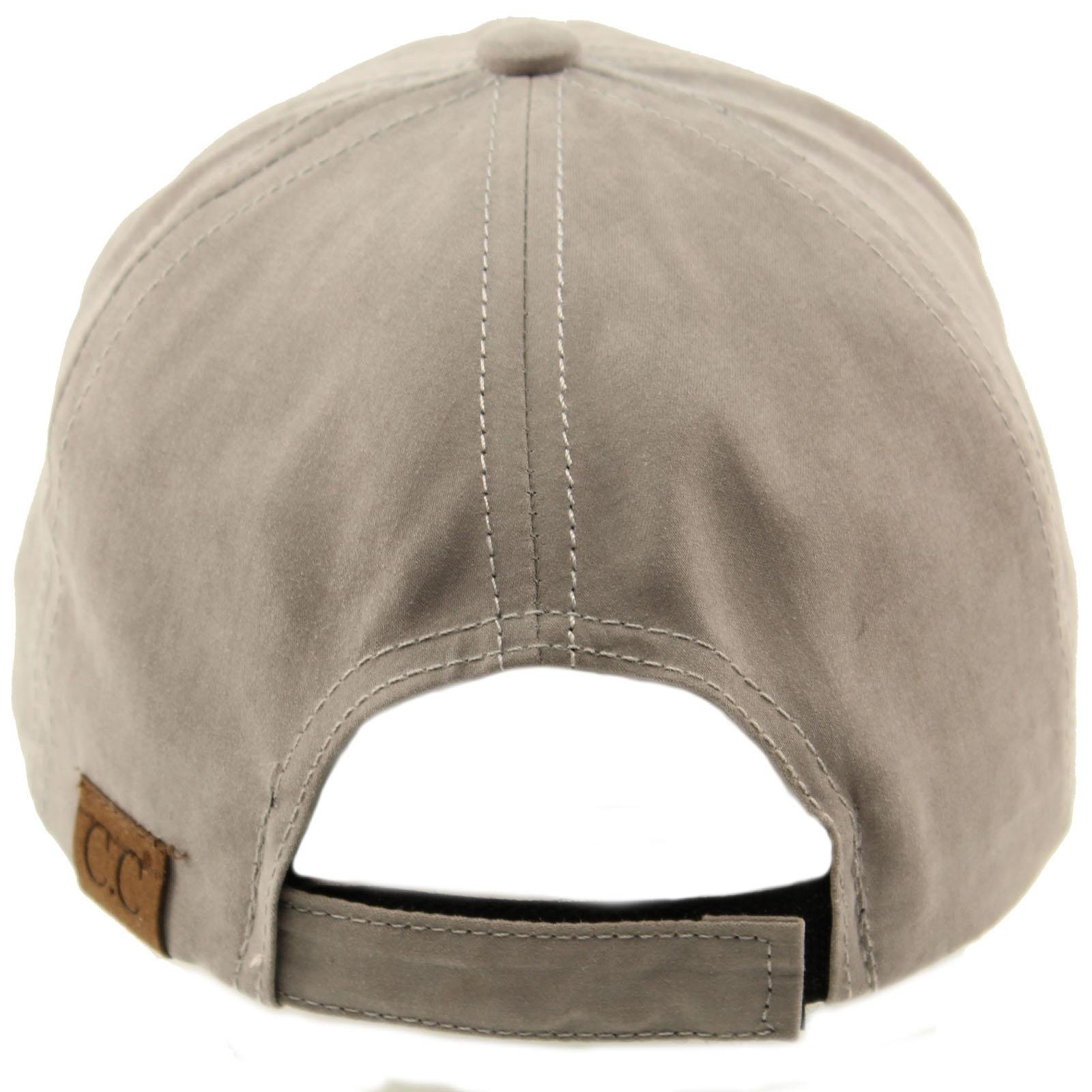 CC Everyday Unisex Light Plain Blank Baseball Sun Visor Solid Cap Dad Hat Lt. Gray